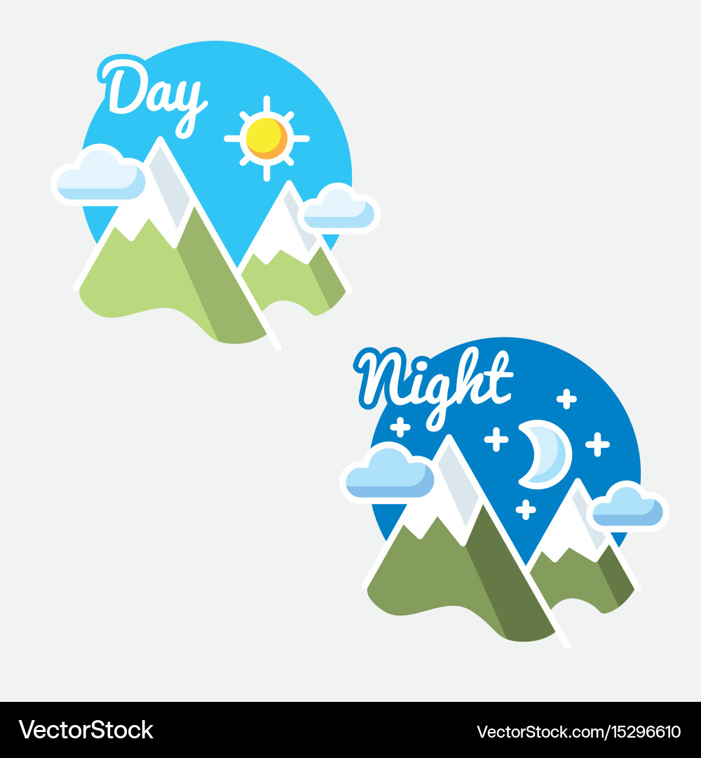 Day and night sun - moon symbol Royalty Free Vector Image