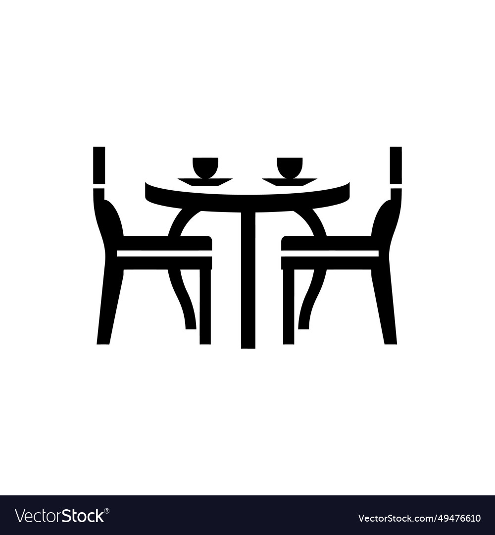Dining table icon - simple Royalty Free Vector Image