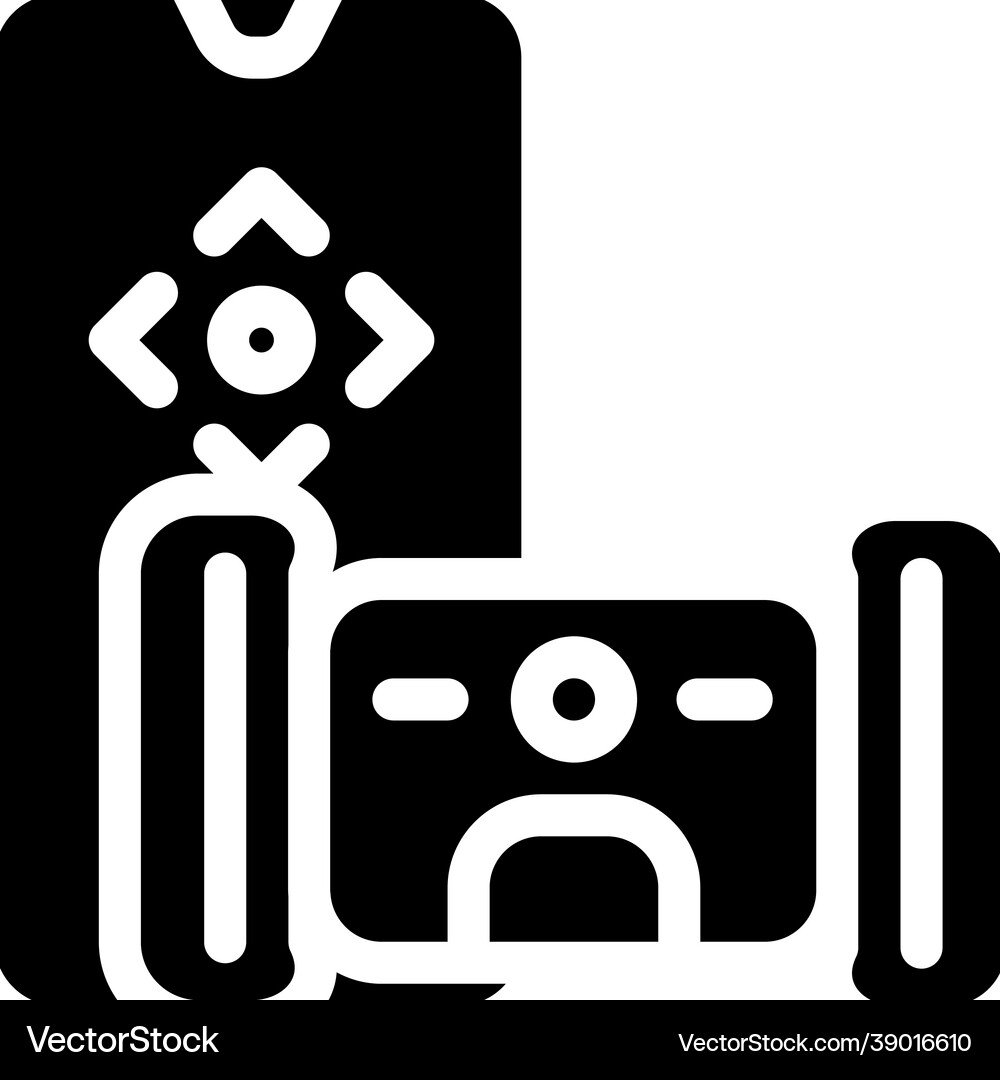Electronic pet toy with remote control glyph icon Vector Image