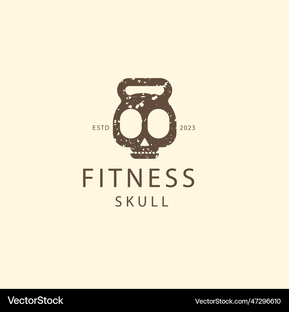 Fitness skull logo Royalty Free Vector Image - VectorStock