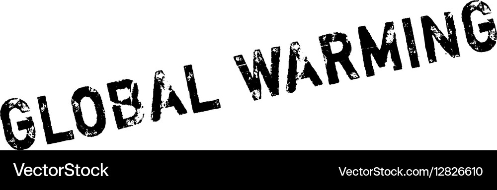 Global warming rubber stamp Royalty Free Vector Image