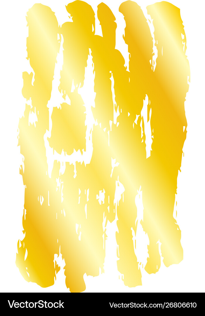 Hand-drawn short gold thick brush vertical line Vector Image