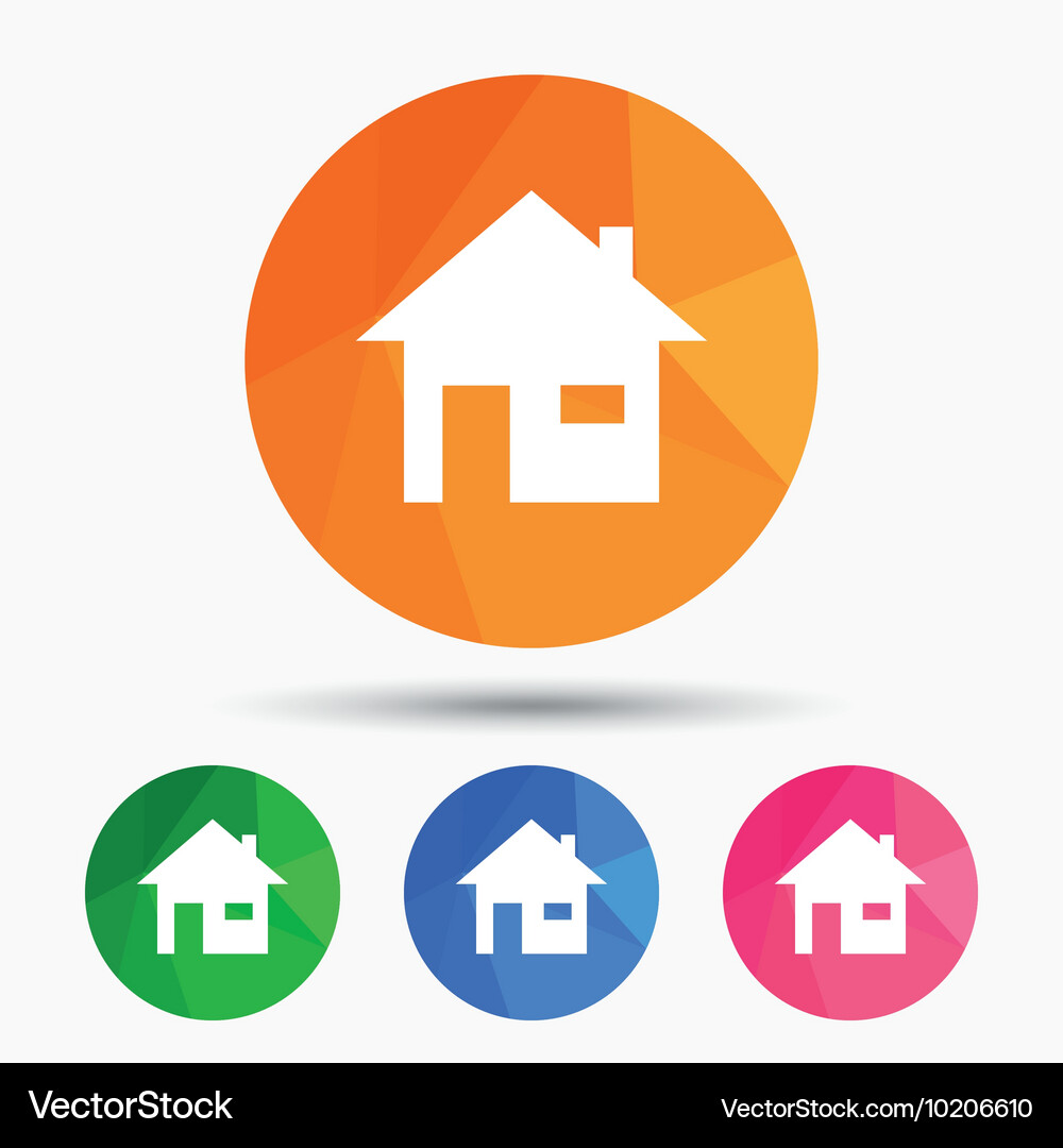 Home sign icon main page button navigation Vector Image