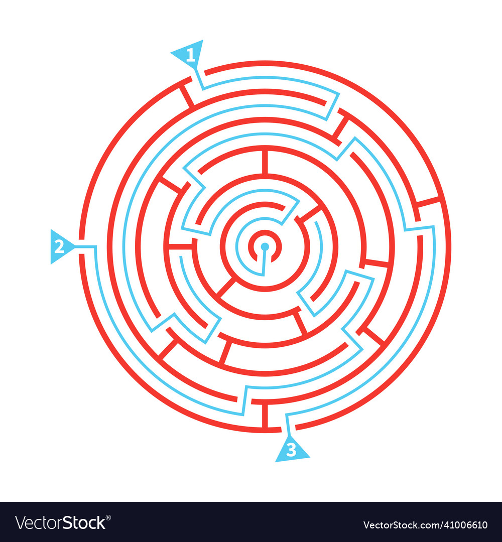Labyrinth flat Royalty Free Vector Image - VectorStock