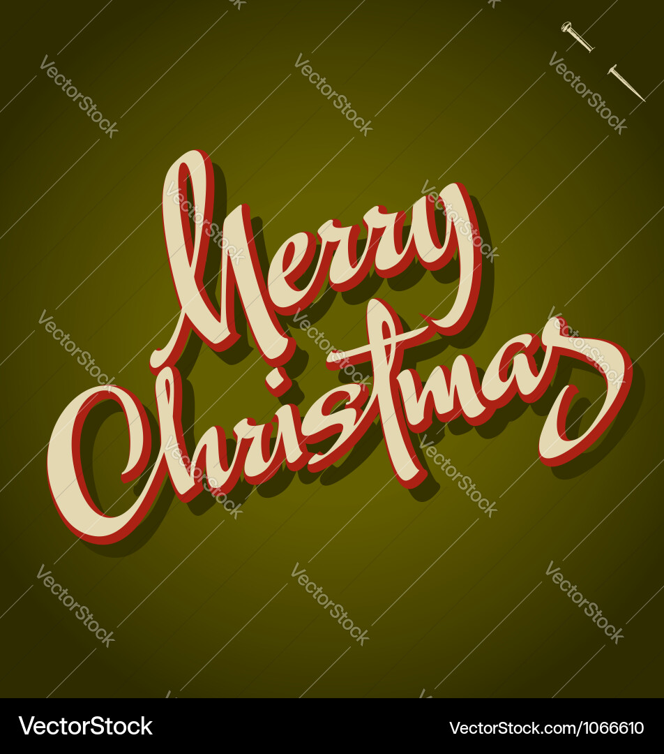 Merry christmas hand lettering Royalty Free Vector Image