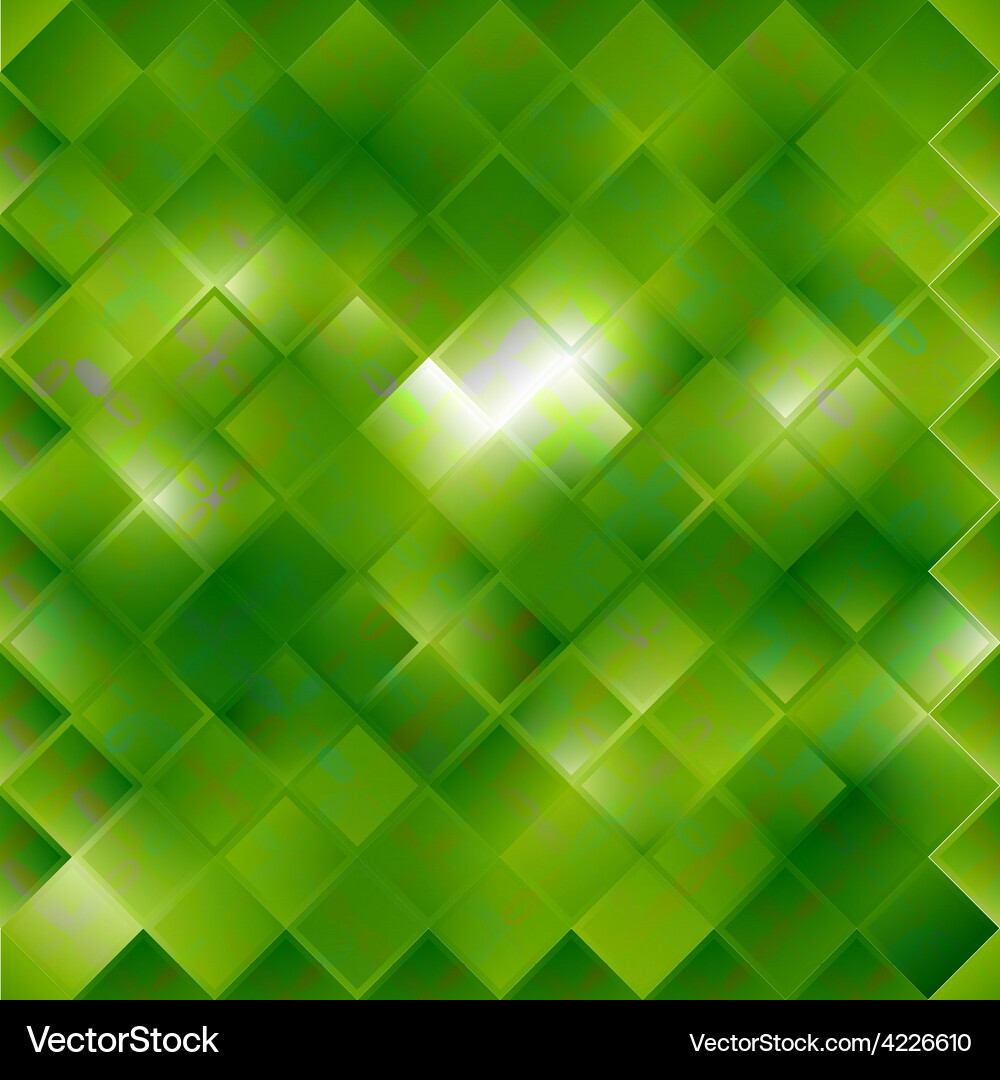 Seamless green pattern of squares Royalty Free Vector Image