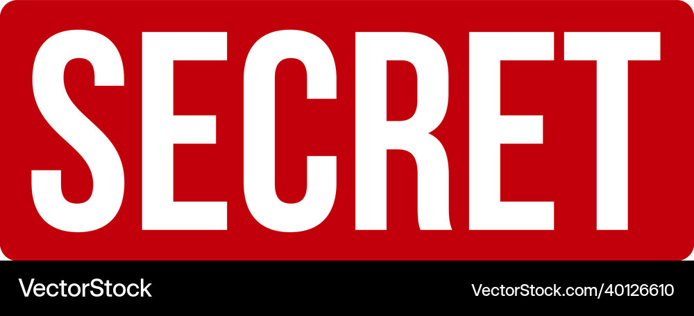 Secret rubber stamp red rubber grunge Royalty Free Vector