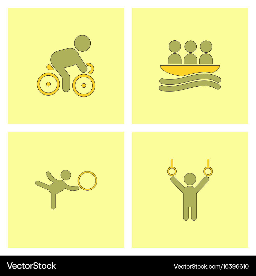 Set of olympic game design Royalty Free Vector Image