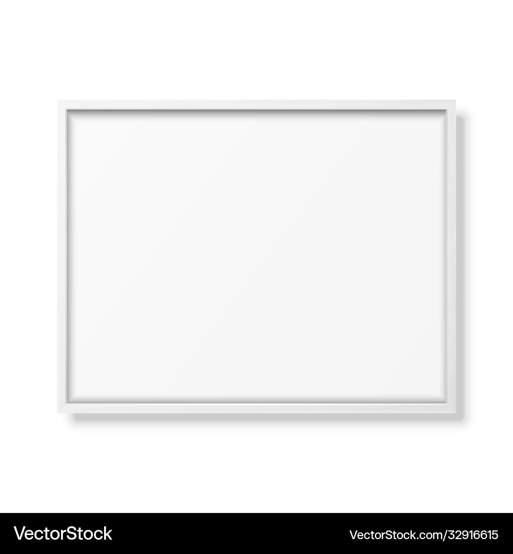 3d realistic horizontal white wooden simple Vector Image