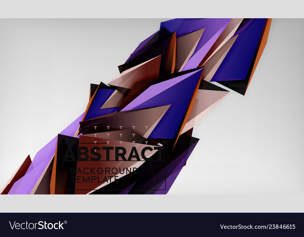 3d triangle geometric background design modern Vector Image