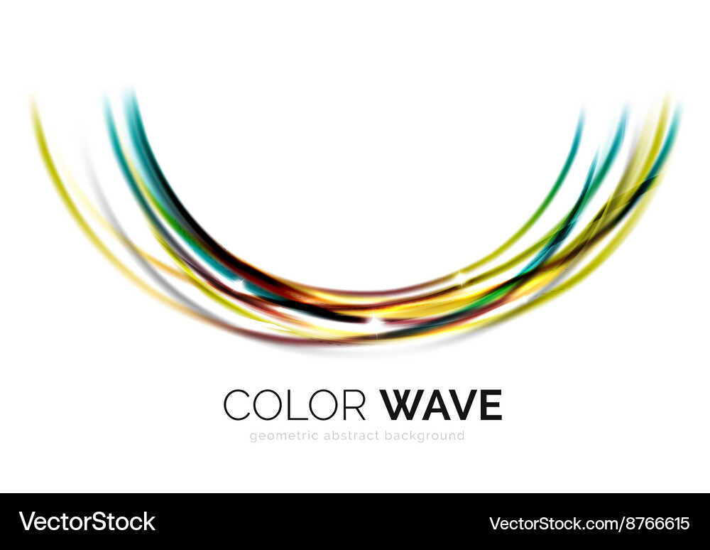 Abstract color wave design element Royalty Free Vector Image