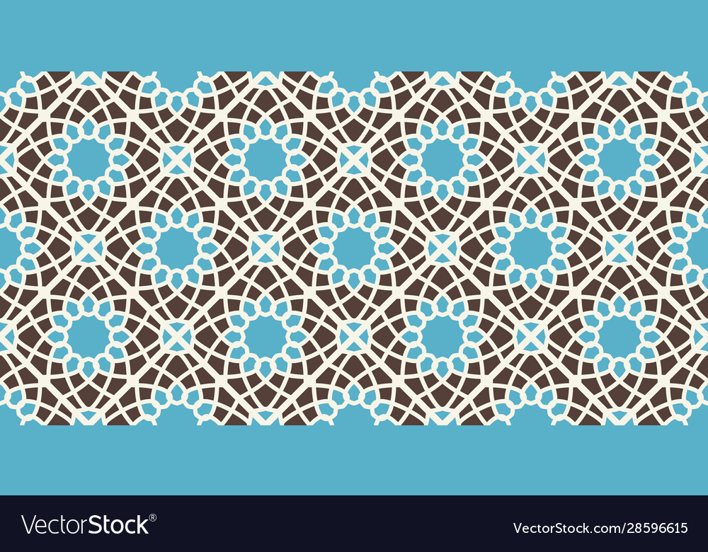 Border arabic pattern Royalty Free Vector Image