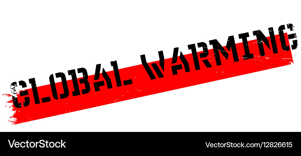 Global warming rubber stamp Royalty Free Vector Image