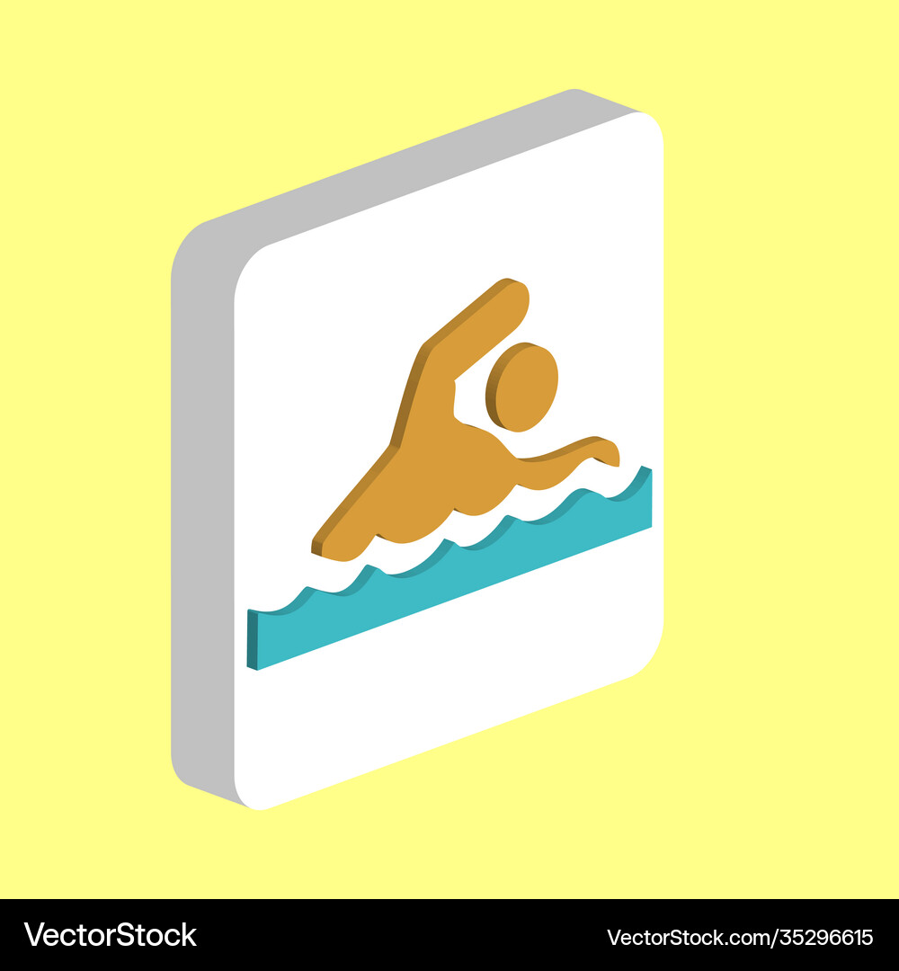 Swimming simple icon symbol design template Vector Image