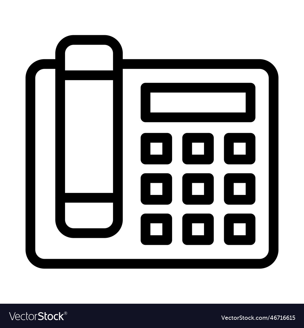 Telephone thick line icon for personal Royalty Free Vector