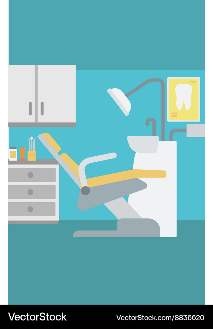 Background of dentist office Royalty Free Vector Image