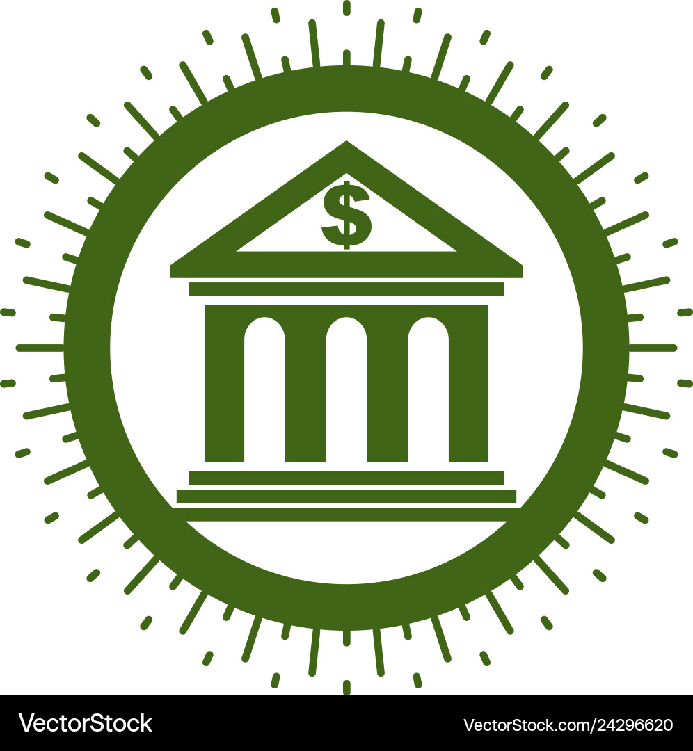 Banking conceptual logo unique symbol Royalty Free Vector