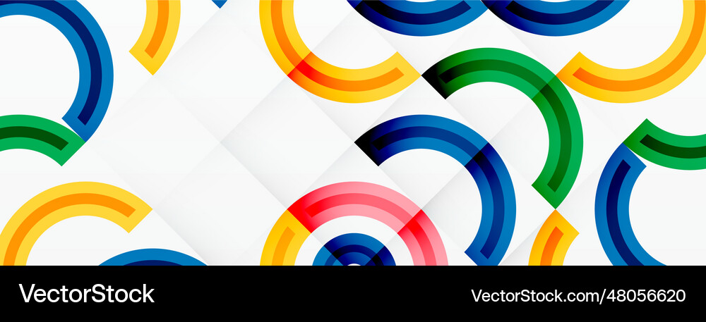 Colorful circle abstract background with vibrant Vector Image