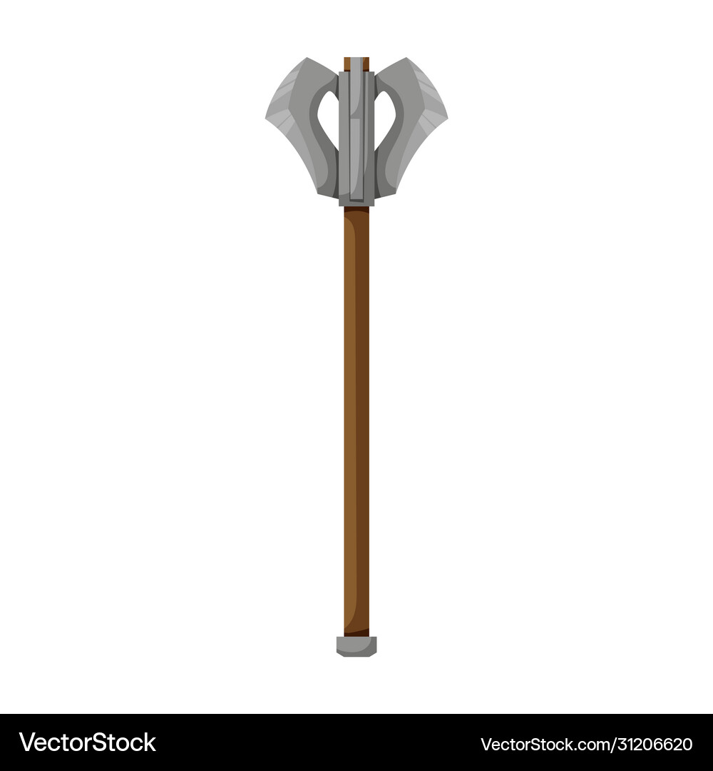 Double ax iconcartoon icon isolated Royalty Free Vector