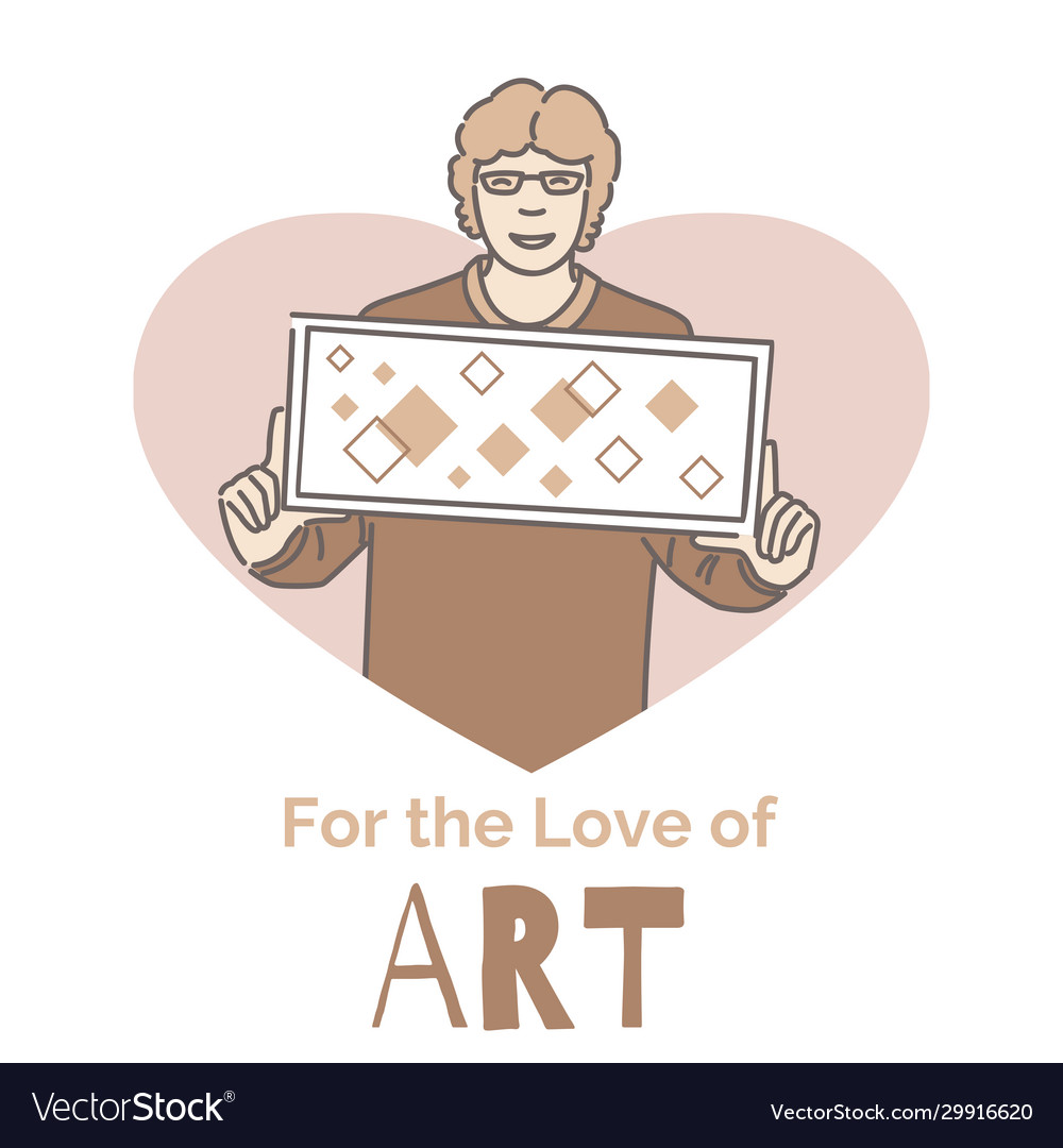 For love art banner design template Royalty Free Vector