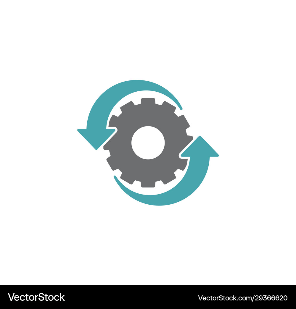 Gear icon on background for graphic and web design