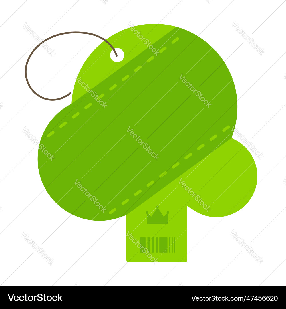 Green price tag - modern flat design style single Vector Image