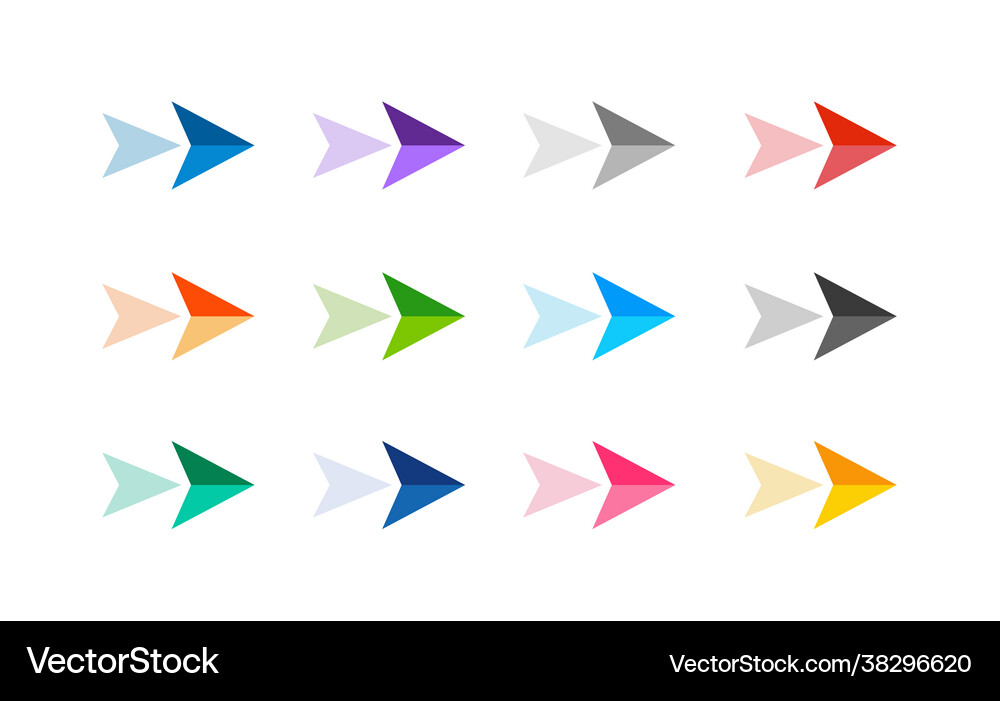 Modern arrows colourful set great design for any Vector Image