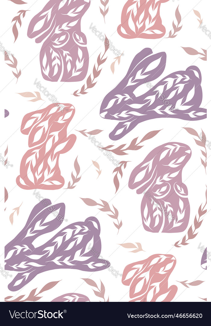 Seamless easter pattern with decorated Royalty Free Vector