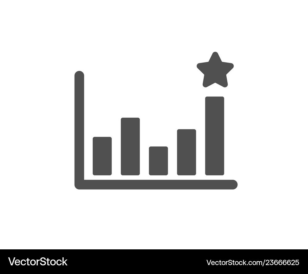 Efficacy icon business chart sign Royalty Free Vector Image