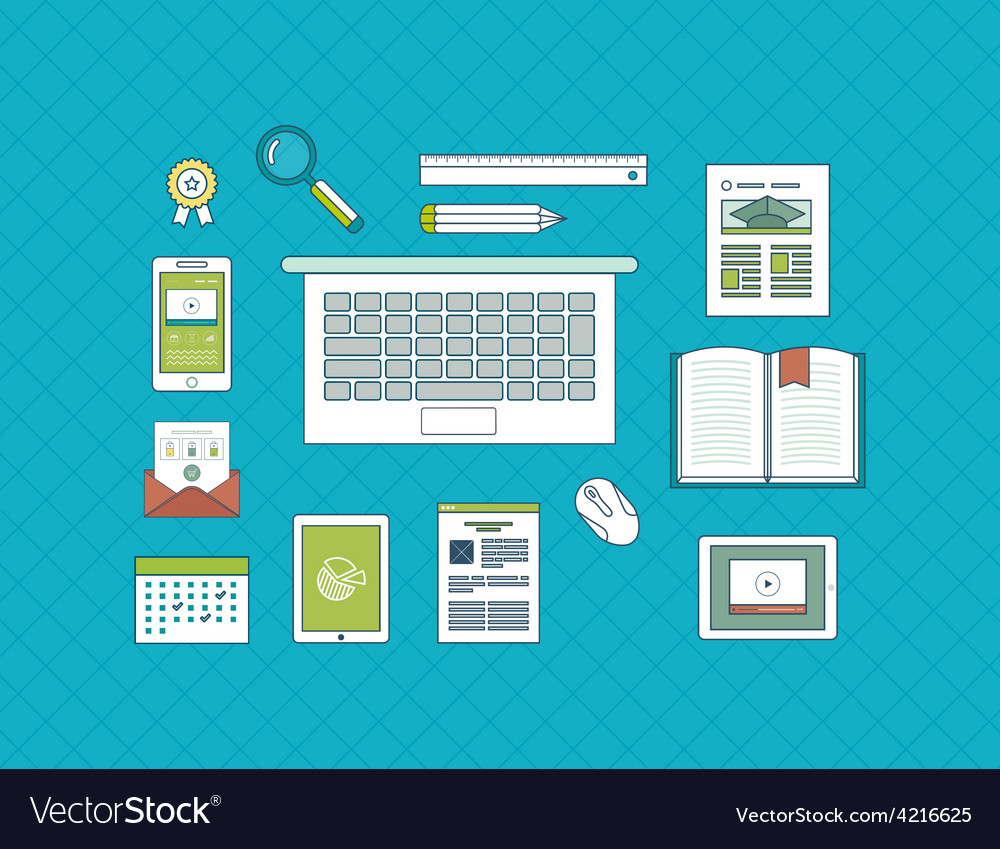 Flat design concept icons set Royalty Free Vector Image