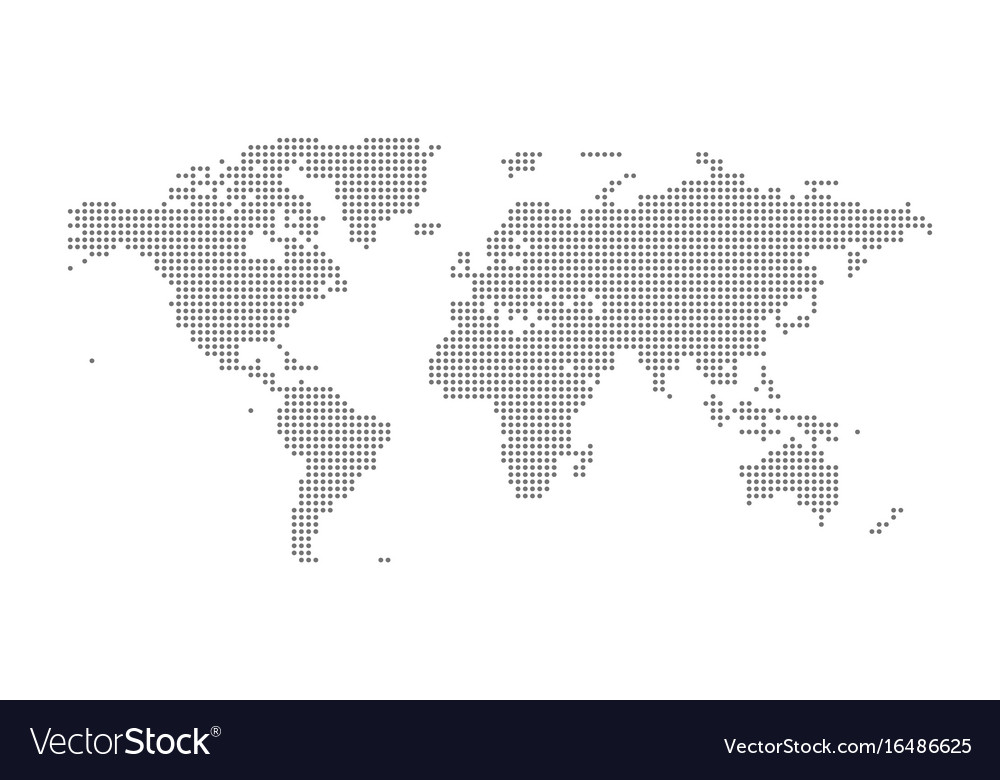 Grey political world map isolated Royalty Free Vector Image Grey political world map isolated Royalty Free Vector Image