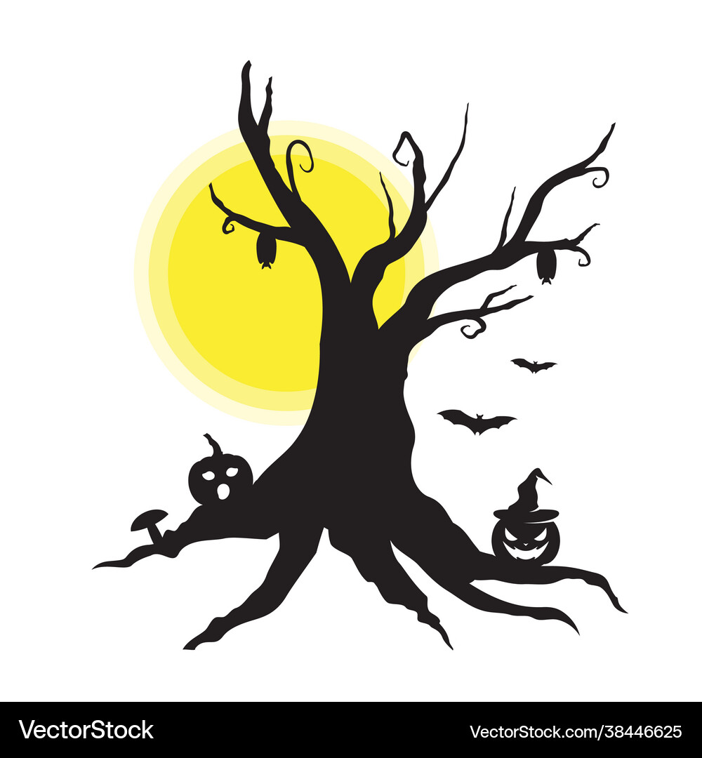 Halloween tree for your design holiday Royalty Free Vector