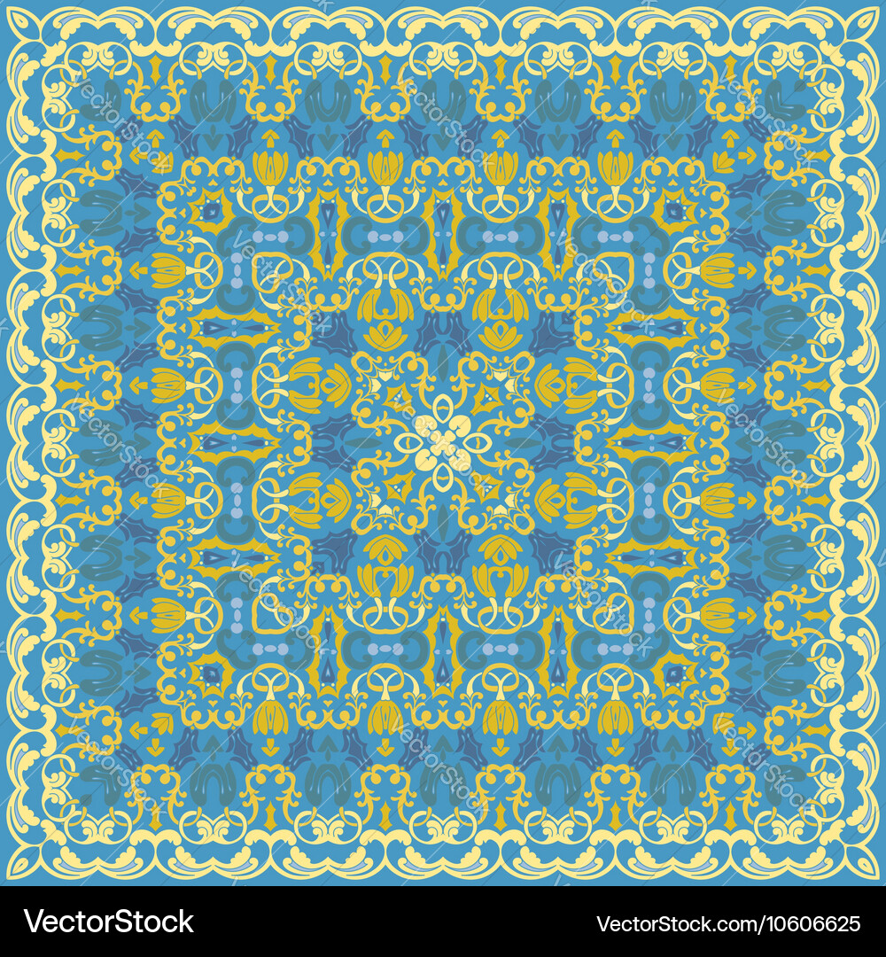 Handkerchief with delicate ornaments Royalty Free Vector