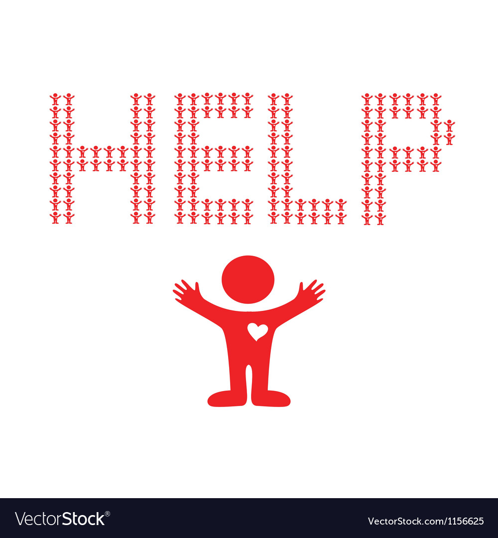 Help Royalty Free Vector Image - VectorStock