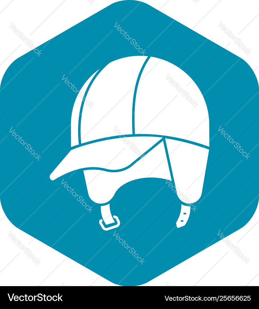 Hiking helmet icon simple style Royalty Free Vector Image