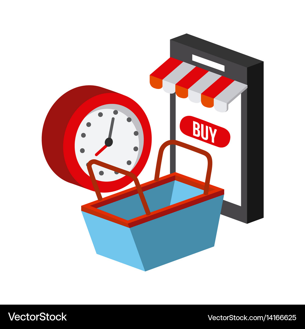 Shopping isometric icons design Royalty Free Vector Image