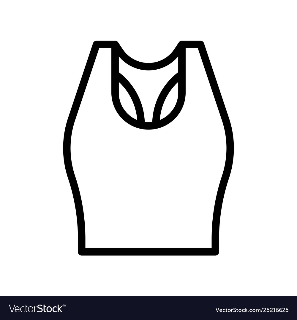Sleeveless shirt line style icon Royalty Free Vector Image Sleeveless shirt line style icon Royalty Free Vector Image