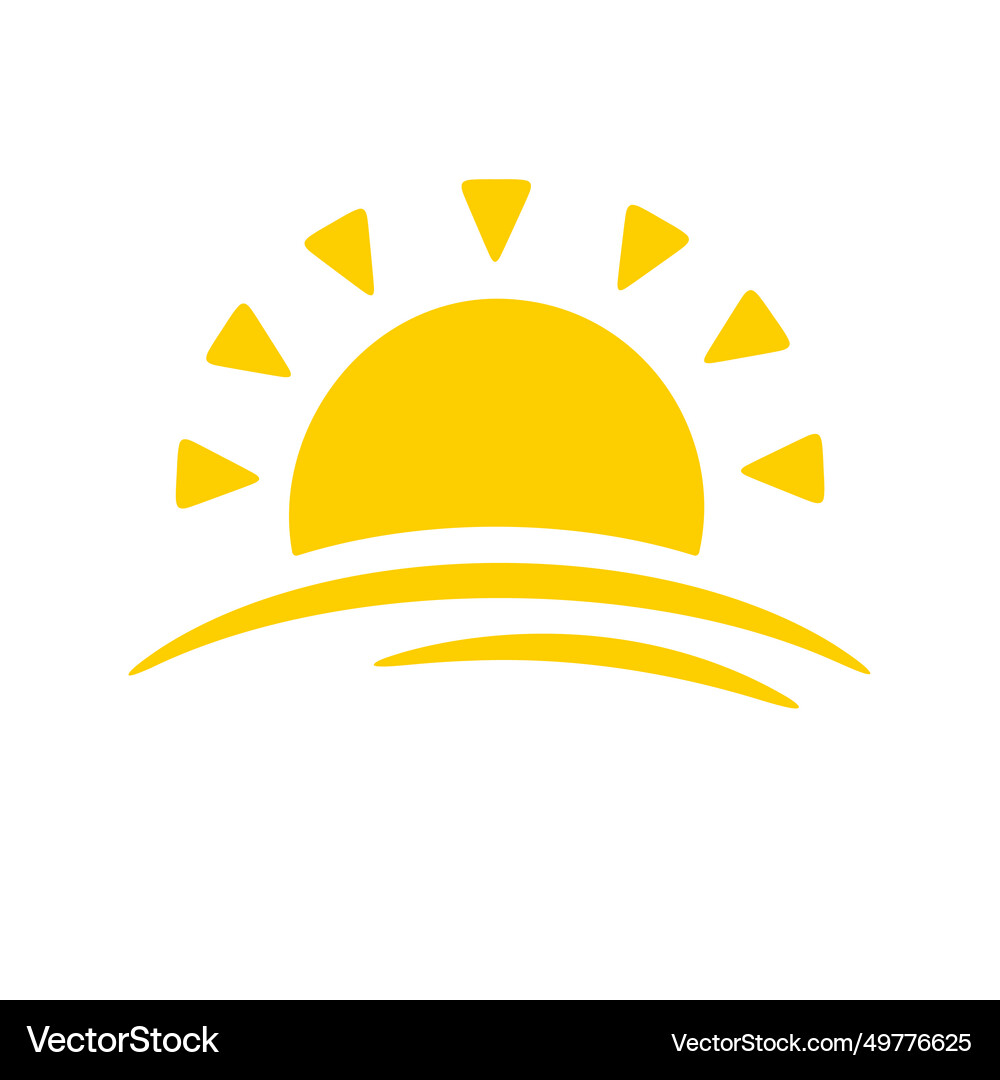 Sun sets on the sea a summer evening Royalty Free Vector