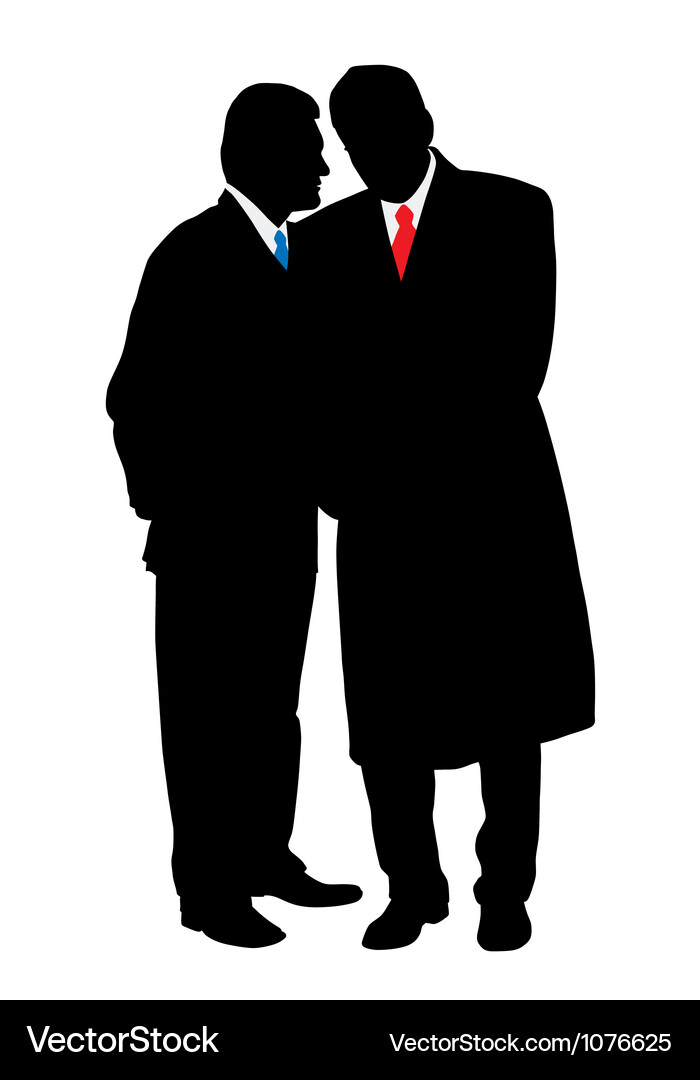 Two Men in Conversation Royalty Free Vector Image