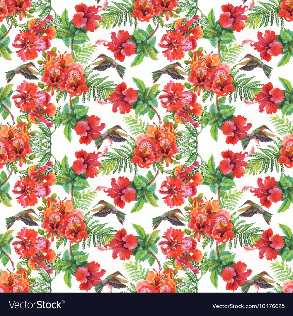 Watercolor hand drawn seamless pattern Royalty Free Vector