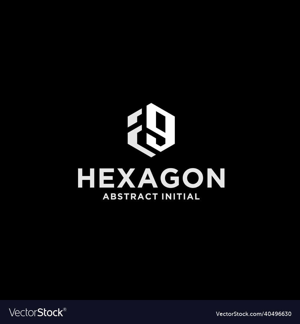 Ag hexagon logo design Royalty Free Vector Image