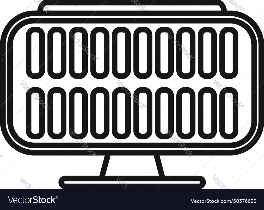 Cell power panel icon outline solar grid Vector Image Cell power panel icon outline solar grid Vector Image