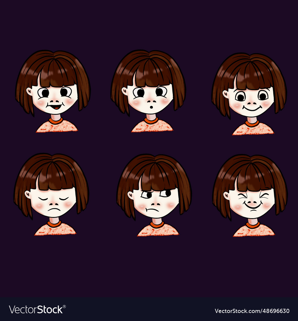 Cute-expression Royalty Free Vector Image - VectorStock
