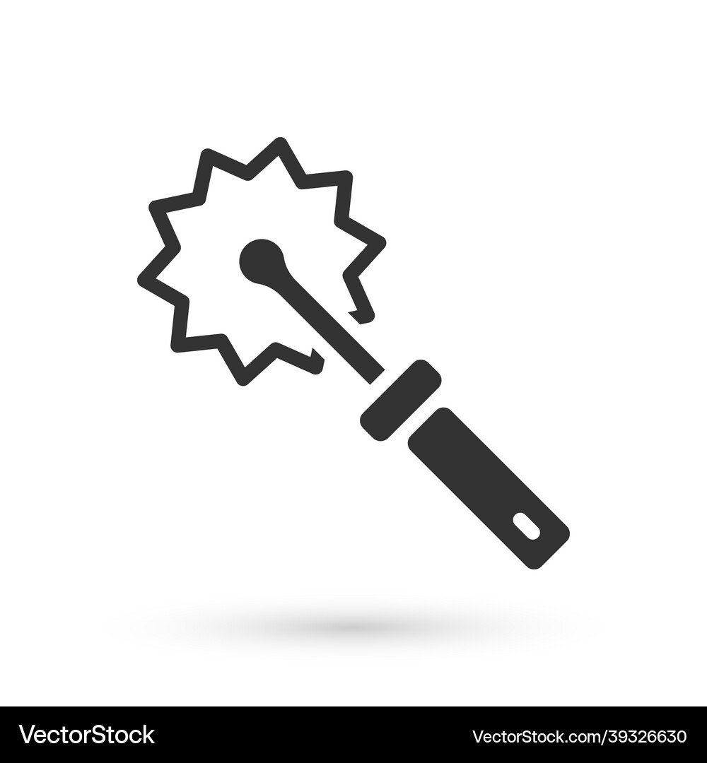 Grey cutter roll for honey icon isolated on white Vector Image