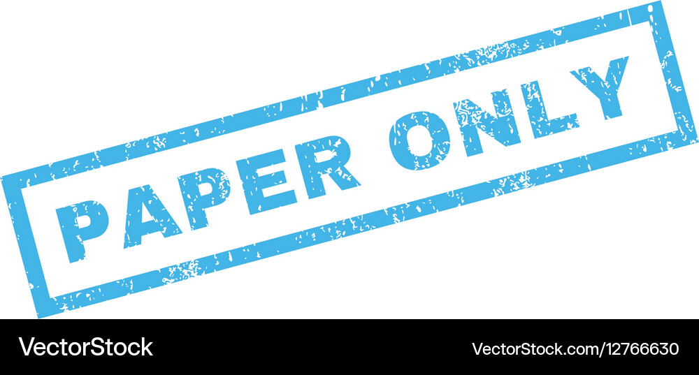 Paper only rubber stamp Royalty Free Vector Image