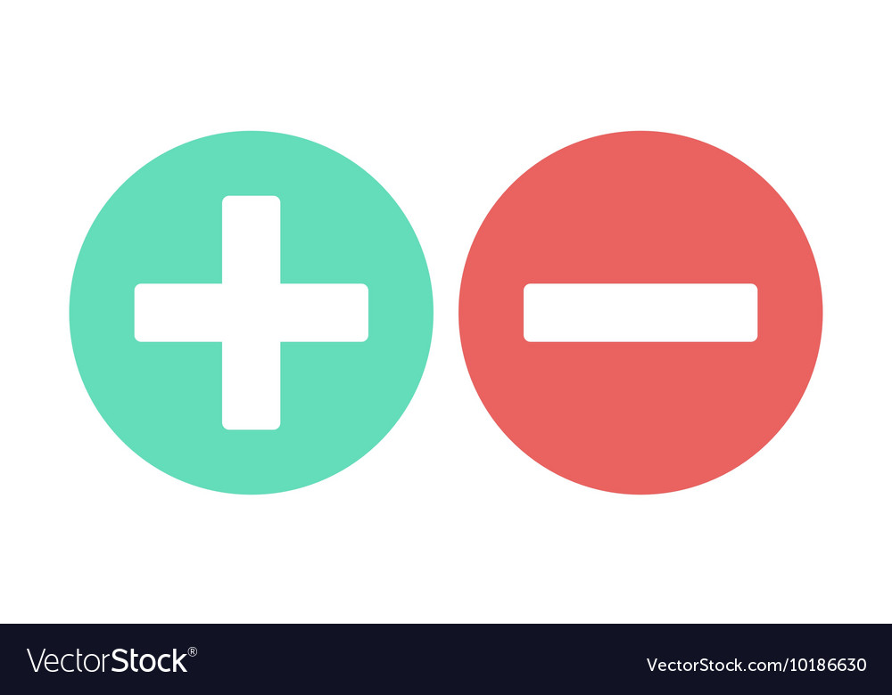 Plus Or Minus Royalty Free Vector Image VectorStock