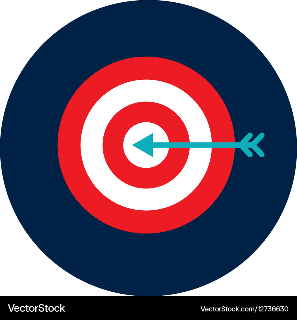 Target arrow success isolated icon Royalty Free Vector Image