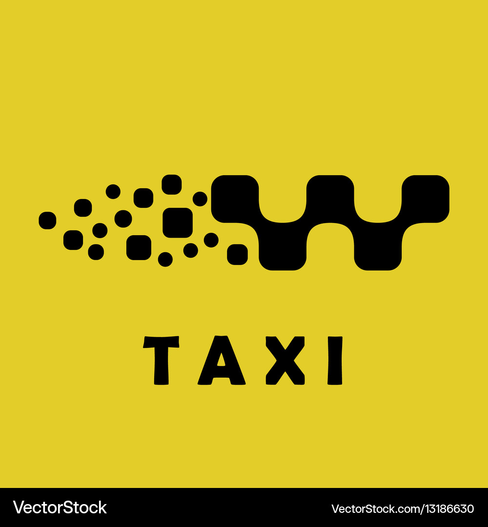 Taxi Car Logo - Simple Shape Royalty Free Vector Image