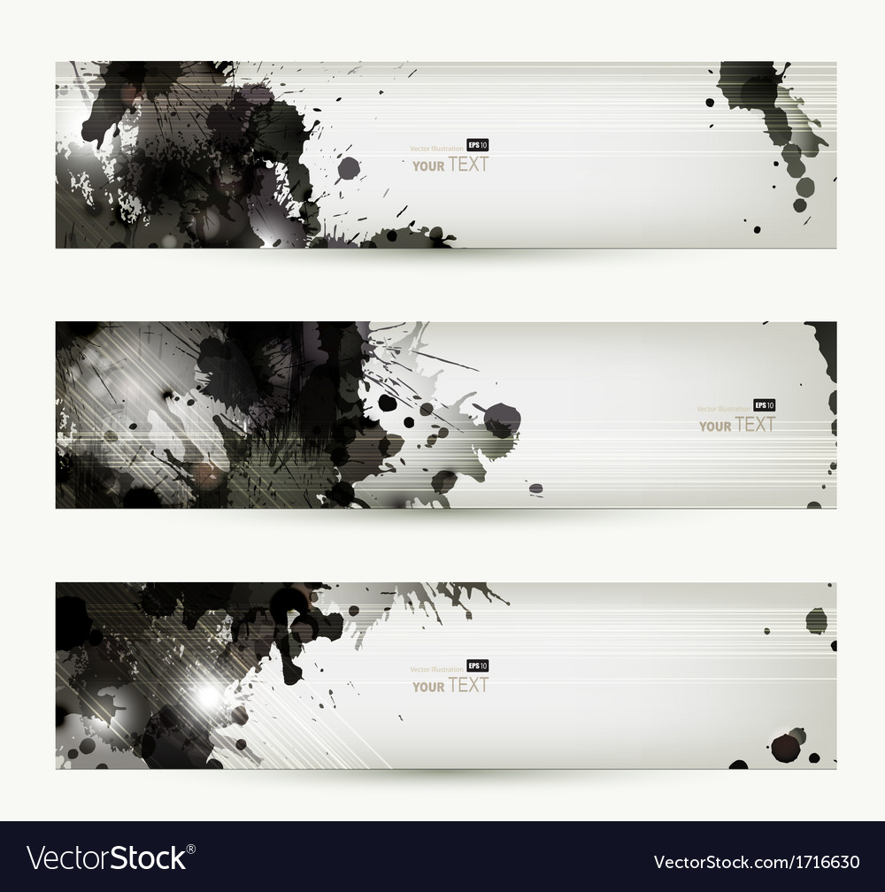 Three headers Royalty Free Vector Image - VectorStock