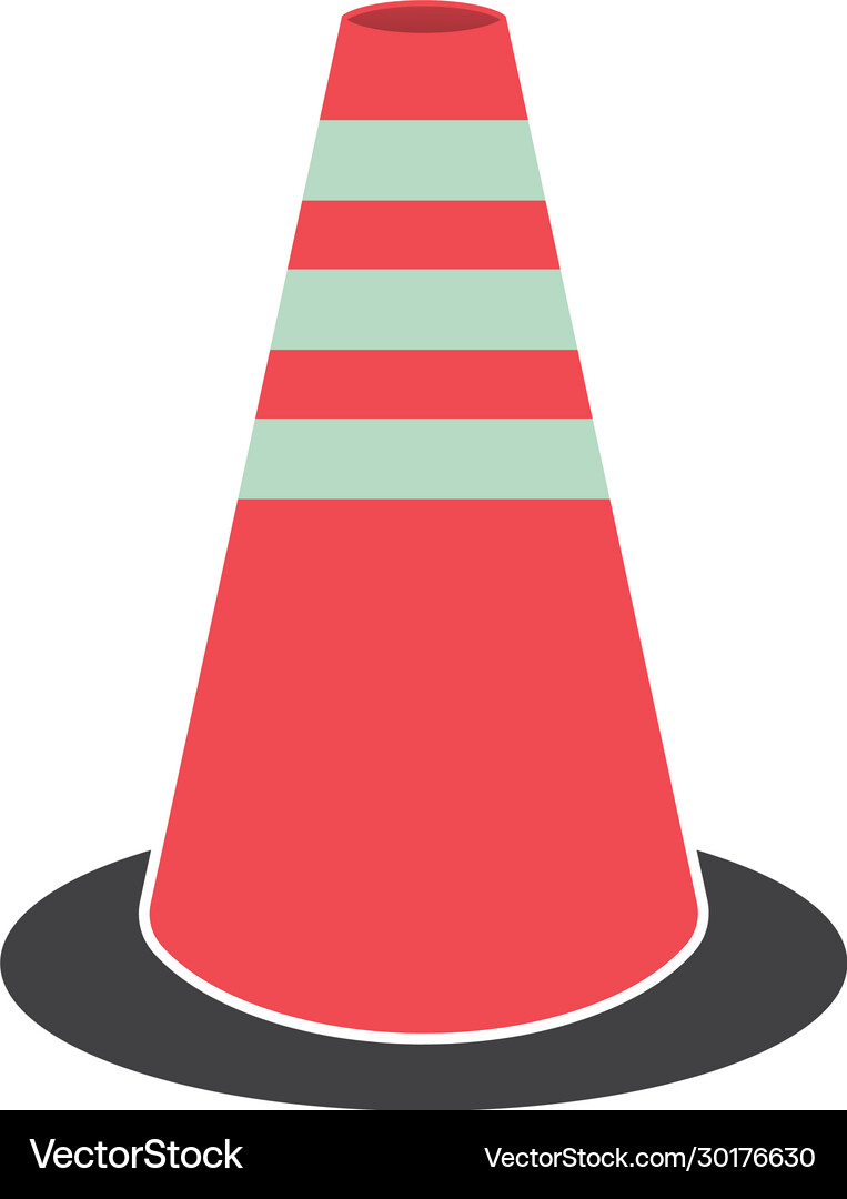 Traffic cone road graphic design template isolated